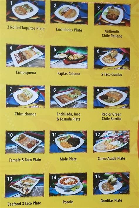 Online Menu Of Salsa Cabana Mexican Grill Restaurant Mesa Arizona