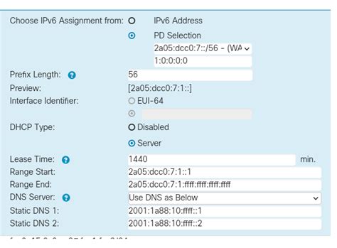 Ipv6 Configuration Of Rv260 Cisco Community