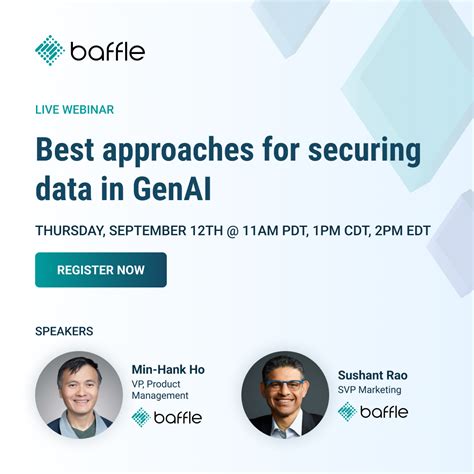 Webinar Best Options To Secure Data In Genai