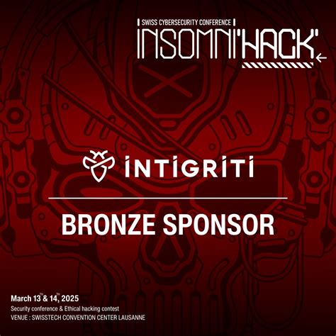 Intigriti Hacking Bugbounty Cybeersecurity Insomnihack… Intigriti