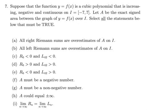 Solved Suppose That The Function Y F X Is A Cubic Chegg