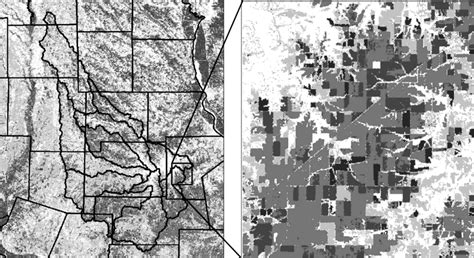 crop type map obtained by method 2 white areas denote non‐cropped land