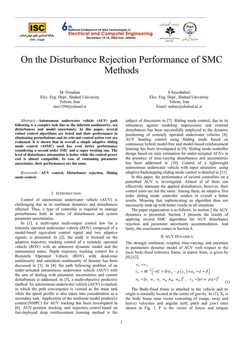 Pdf On The Disturbance Rejection Performance Of Smc Methods