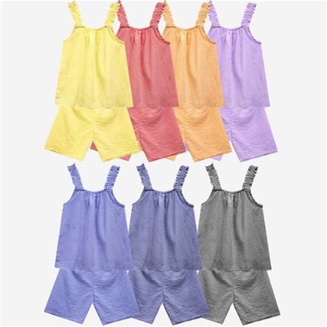 드레시백 에리카 시즌2 투피스 상하 세트 잠옷 밴딩 민소매 나시 셔츠 밴딩 3부 쿨팬츠 반바지 슬립 웨어 시어서커 잔체크 여름 냉감 냉장고 실내복 파자마