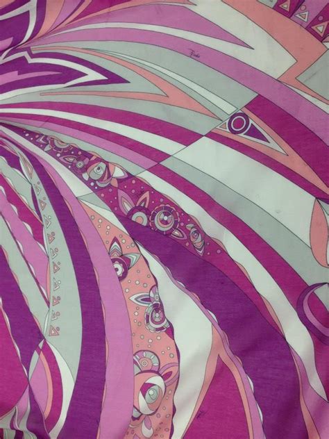 Emilio Pucci Violet Silk And Cotton Pattern Design