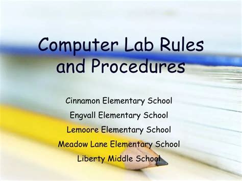 PPT Computer Lab Rules And Procedures PowerPoint Presentation Free Download ID