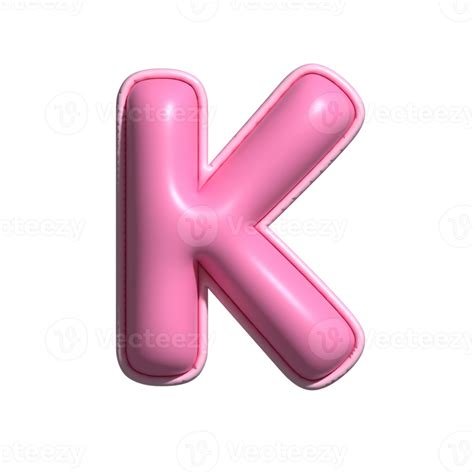 Letter K Pink Alphabet Glossy 22286576 Png