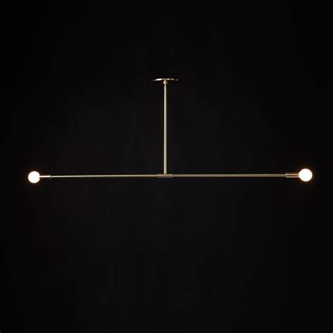 Contemporary Brass T Ceiling Fixture