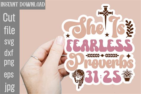 She Is Fearless Proverbs 31 25 Svg Graphic By Simacrafts · Creative Fabrica