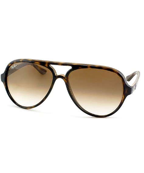 Ray Ban Rb 4125 71051 Light Havana Aviator Plastic Sunglasses In Brown Lyst