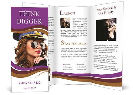 Sexy Policewoman In Sunglasses Brochure Template Design ID 0000017657 SmileTemplates Com