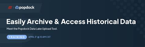 Popdock Data Lake Upload Tool Free Training On April 5th