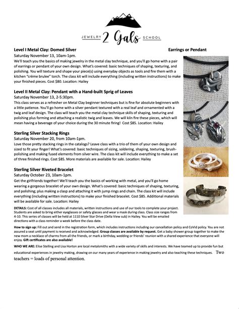 Classes — Elise Stelling Jewelry