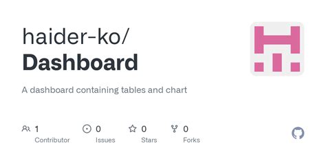 GitHub Haider Ko Dashboard A Dashboard Containing Tables And Chart