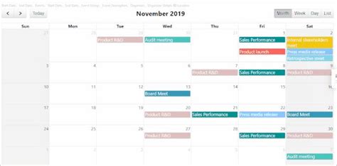 Power Bi中的日历可视化对象 知乎