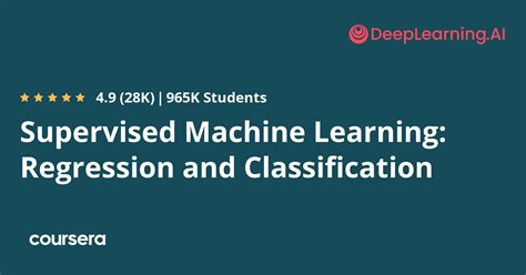 supervised machine learning regression and classification coursera