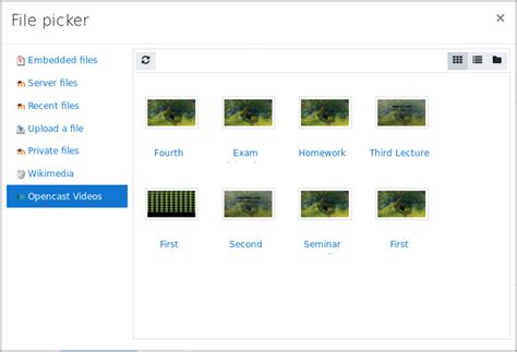 Moodle Plugins Directory Opencast Videos Repository Moodle Org