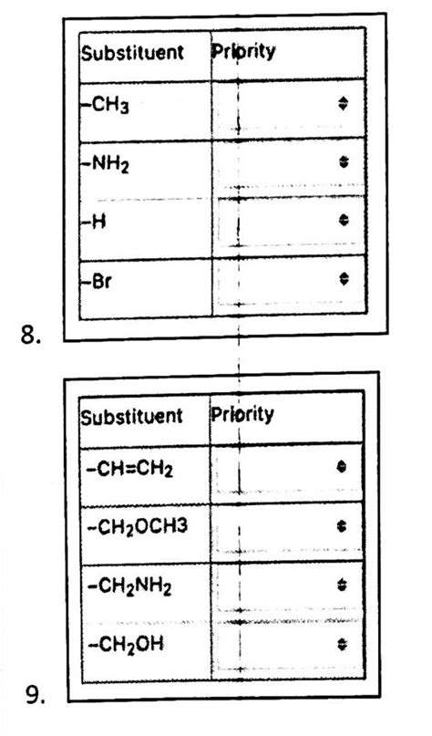 Solved Substiluent Priority Ch3 Nh2 H Br 8 Substituent