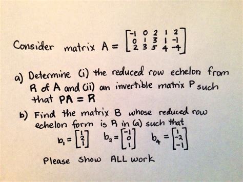Solved Consider Matrix A A Determine I The