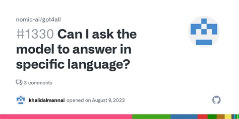 Can I Ask The Model To Answer In Specific Language Issue 1330