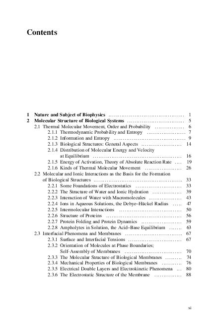 Pdf Biophysics