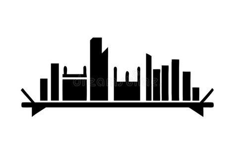 A Unique Representation Of A Bookshelf Morphing Into A City Skyline At