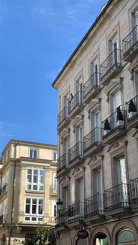 Vitoria Old Building With Balconies