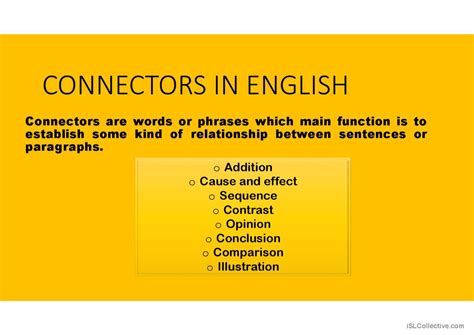 Conjunctions English Esl Powerpoints