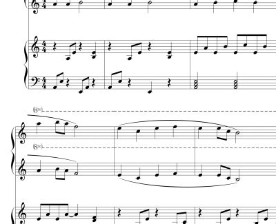 四手联弹钢琴谱 简单又好听的曲子 著名经典曲子 钢琴谱网