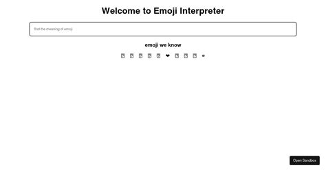 Neog Camp Emoji Interpreter Codesandbox