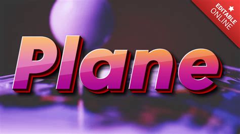 Plane Text Effect Generator