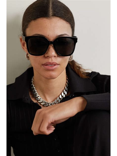 Saint Laurent Eyewear Ysl Oversized D Frame Acetate Sunglasses Net A Porter
