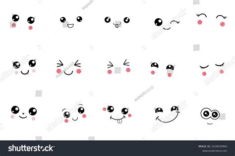 Different Facial Expression Chart Icon Stock Illustration 2239229993