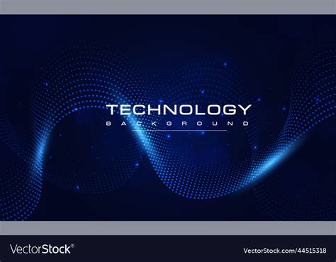 Digital Technology Blue Background Online Cyber Vector Image