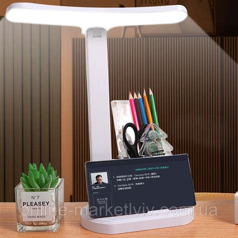 Купити Настільна лампа на акумуляторі від Usb 3 режими Лампа з підставкою для телефону