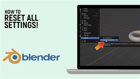 How To Reset All Settings Of Blender Software Easy Youtube