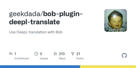 GitHub Geekdada Bob Plugin Deepl Translate Use DeepL Translation