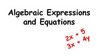 Expressions And Formulae Pptx Algebraic ExpressionsAlgebraic Expressions PPTX Physics Science