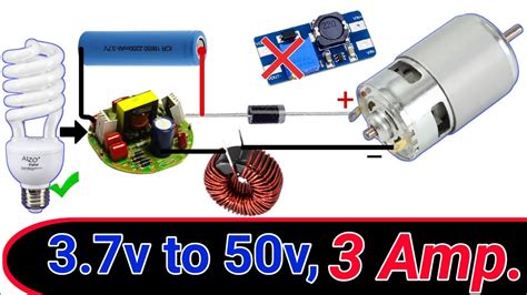 How To Make 3 7v To 50v Boost Converter Dc To Dc Stepup Converter Boost