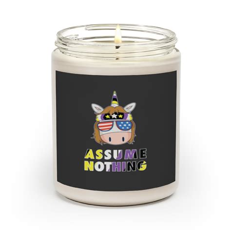 Mens Non Binary Unicorn Enby Genderqueer Non Binary Scented Candles Sold By Seamour2772 Sku