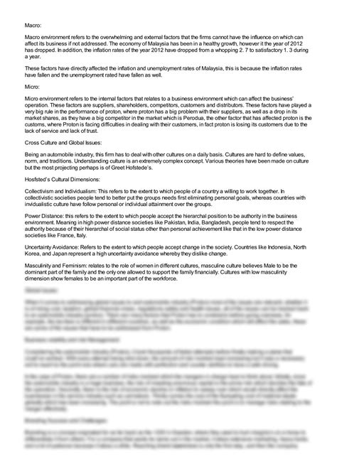 Solution Macro And Micro Environmental Analysis Proton Studypool