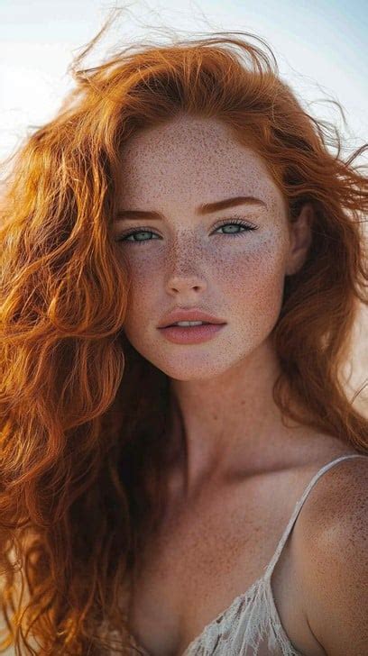 Free Elegant Redhead Beauty Image Redhead Freckles Green Eyes Download At Stockcake