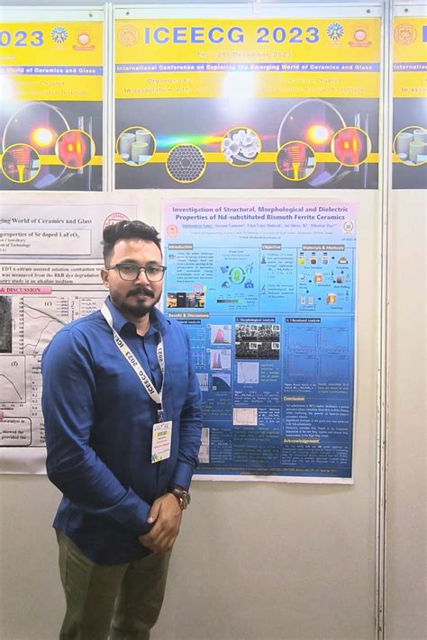 Subhadeep Saha Secured Best Poster Presentation Award At Iceecg
