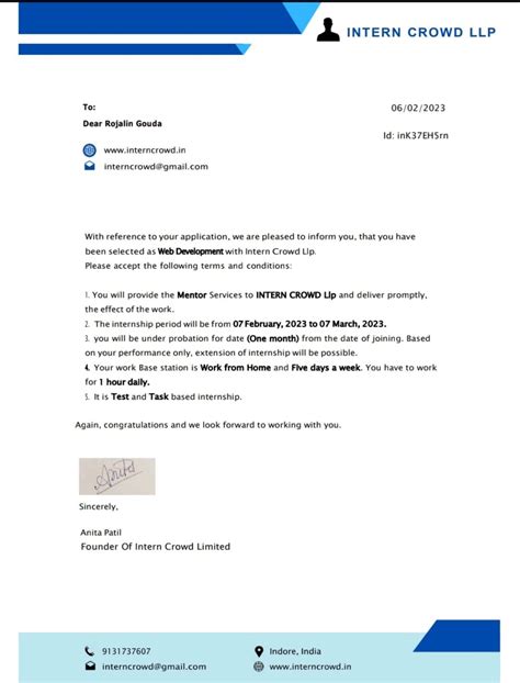 rojalin gouda on linkedin internships opportunity webdevelopment offerletter interncrowd