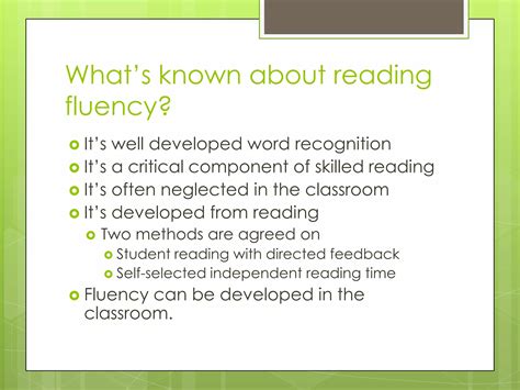 Reading Fluency Powerpoint Pptx