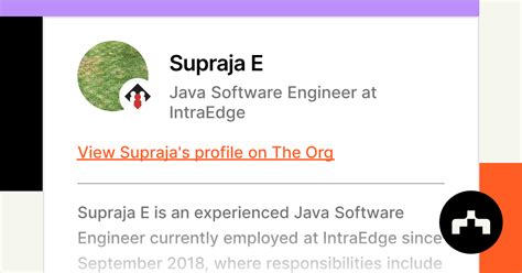Supraja E Java Software Engineer At Intraedge The Org