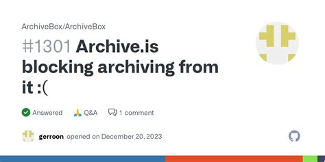 archive is blocking archiving from it · archivebox archivebox