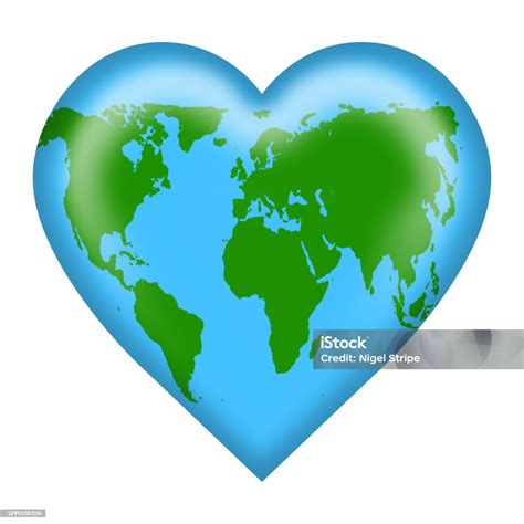 클리핑 경로 3d 그림과 흰색에 격리 된 세계지도 심장 버튼 아이콘 지구본에 대한 스톡 벡터 아트 및 기타 이미지 지구본 하트 모양 평화의 상징 Istock