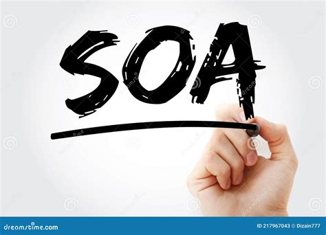 Soa Service Oriented Architecture Acronym With Marker Technology