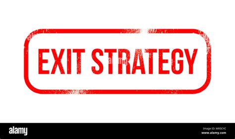Exit Strategy Red Grunge Rubber Stamp Stock Photo Alamy